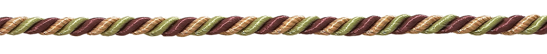 3/16" (0.5cm) Small Twisted 3-ply Rope Cord Trim # 316BNL,, Rose Olive Green #7346 (Olive Green ...