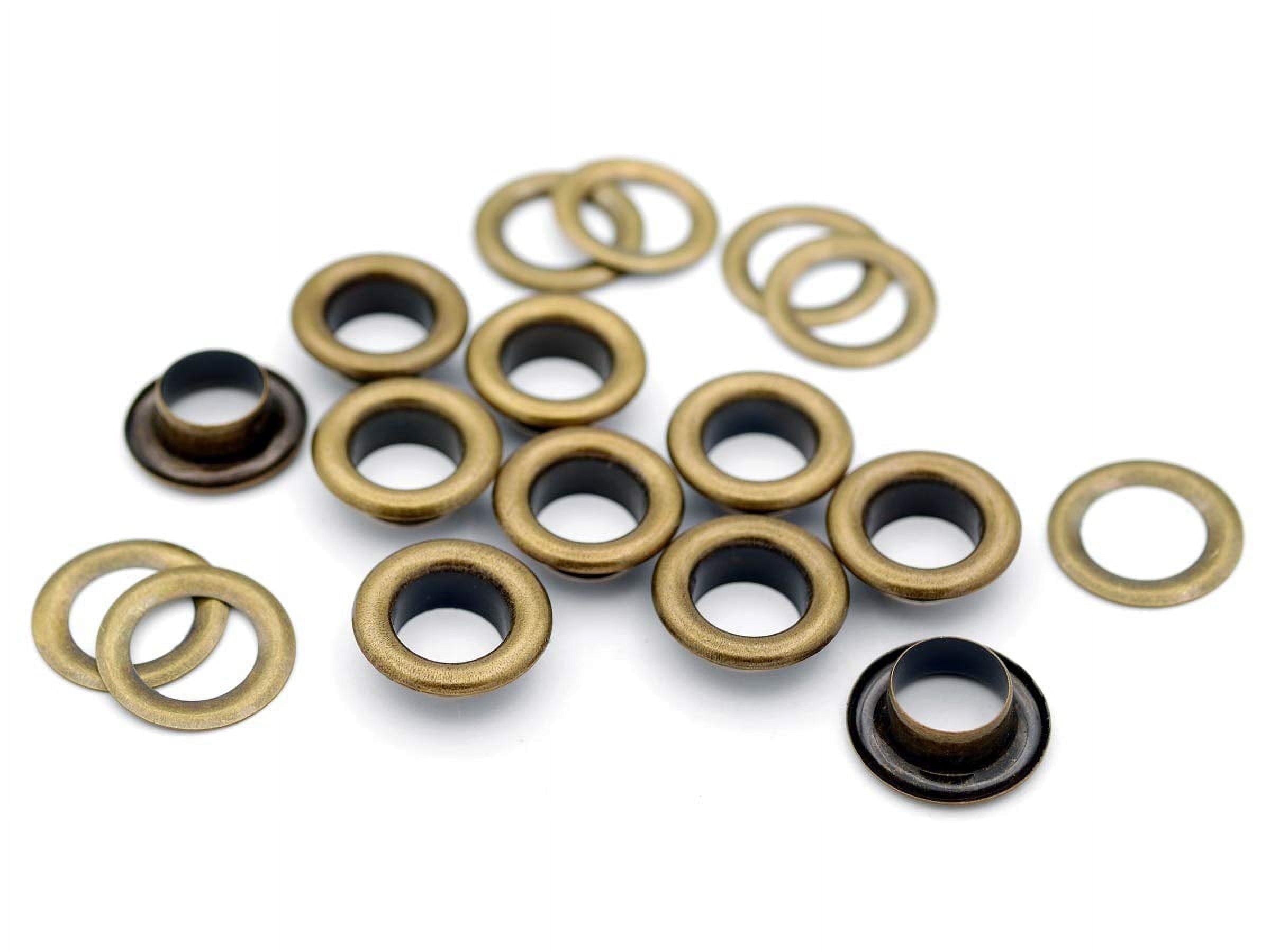 3/16" (5MM) Hole Size 100 Sets Antique Brass Bronze Metal Grommets ...