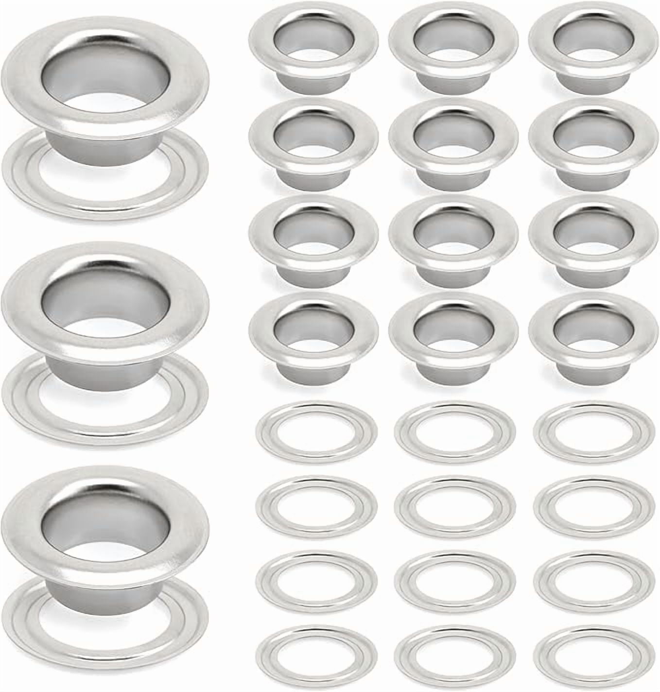 CRAFTME STUDIO 5mm Grommets Eyelets with Washers, 100 Sets Metal ...