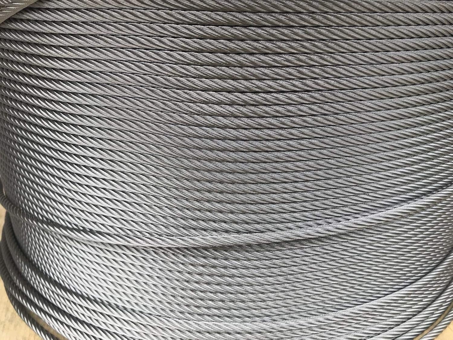 3/16", 7x19, Type 304 Stainless Steel Flexible Cable, Made in Korea ...