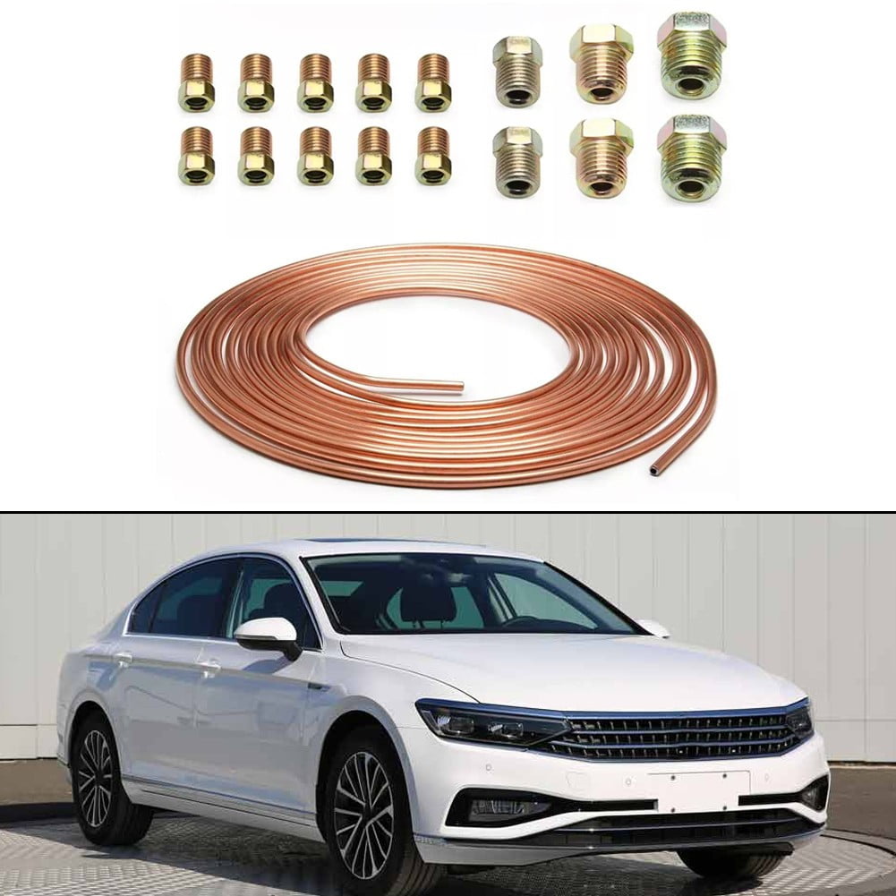 3/16 Brake Line Tubing Roll 25 ft Copper Coated Flexible Tube Roll 16 ...