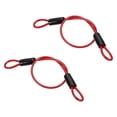 3/16" Dia Vinyl Coated Stainless Steel Cable with Loops, 2 Pcs 2 ft (20 ...