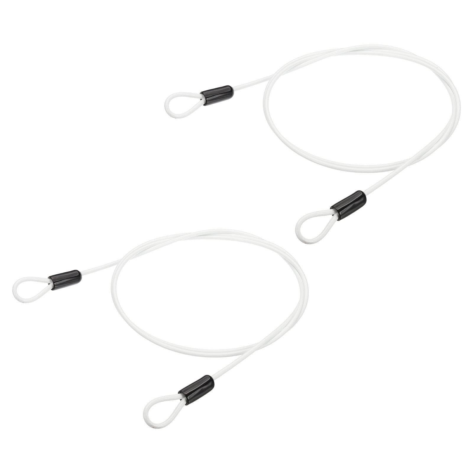 Uxcell Vinyl Coated Stainless Steel Cable with Loops, Flexible Wire ...