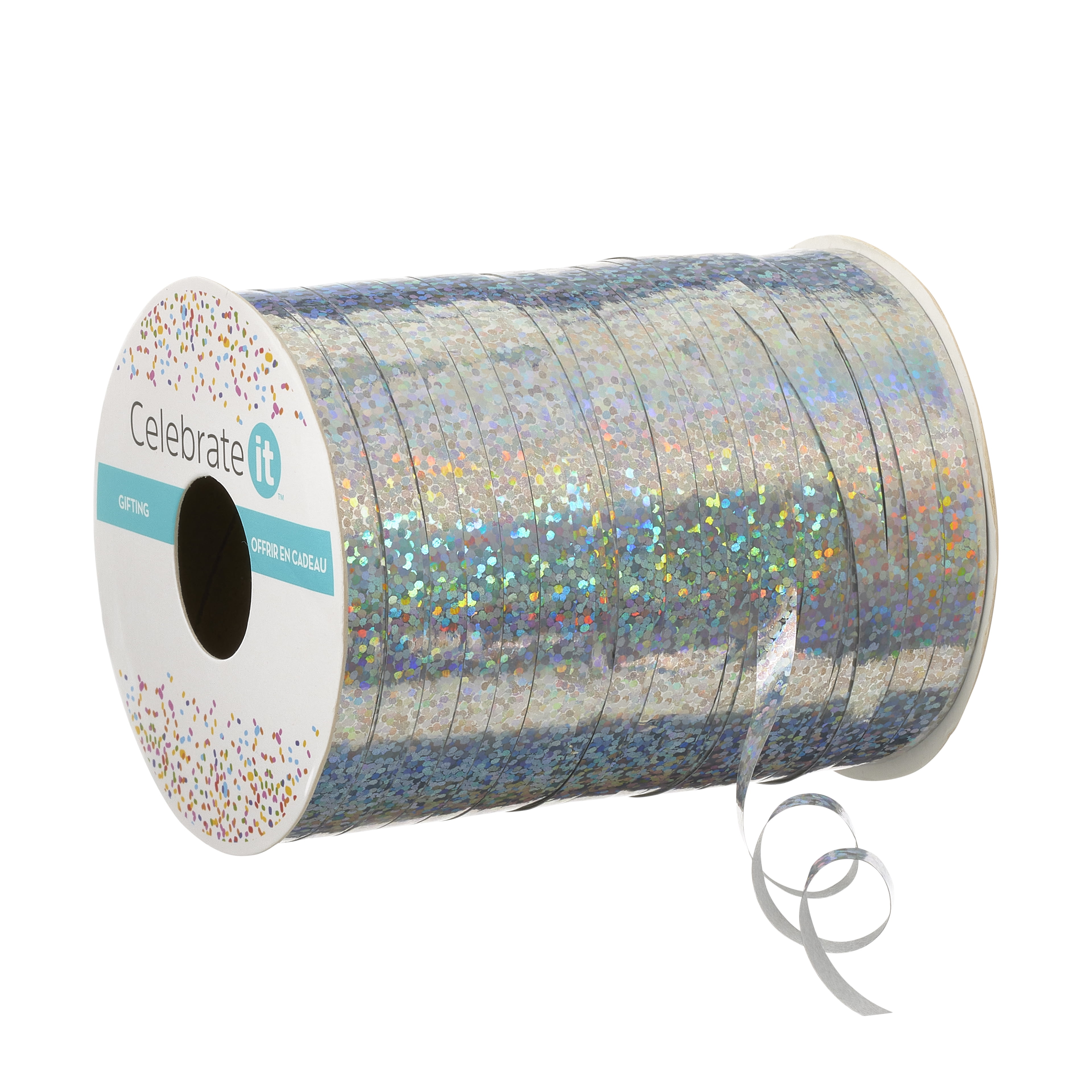 3/16" Holographic Silver Curling Ribbon by Celebrate It - Walmart.com