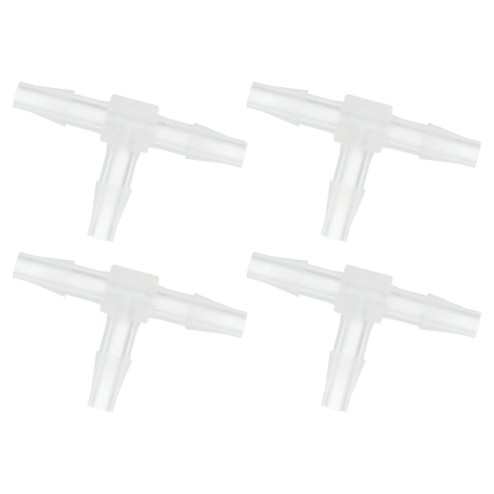 3/16" Hose Barb Fitting, 4 Pcs T Shaped 3 Way Plastic Equal Barbed ...