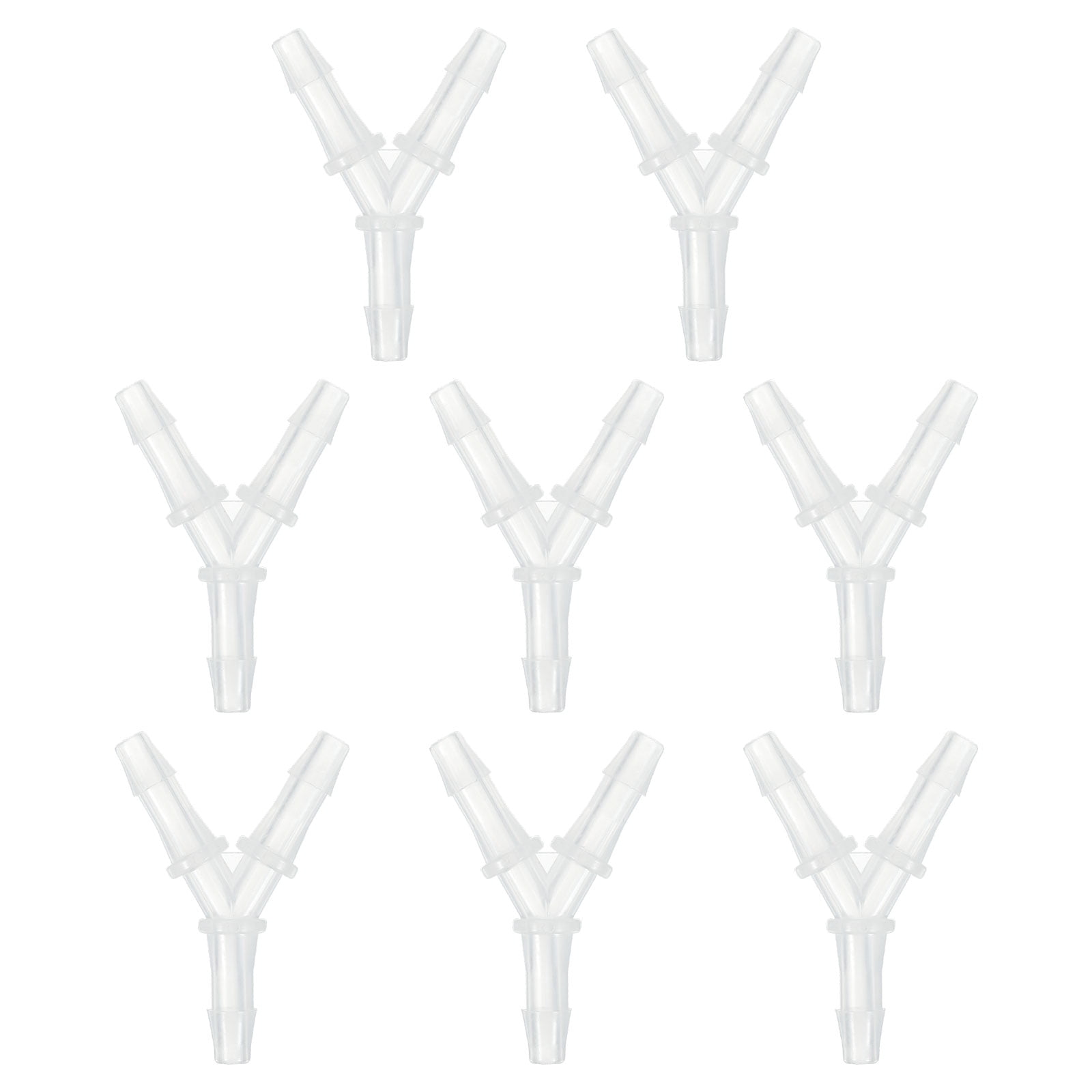 3/16" Hose Barb Fitting, 8 Pcs Y Shaped 3 Way Plastic Equal Barbed ...