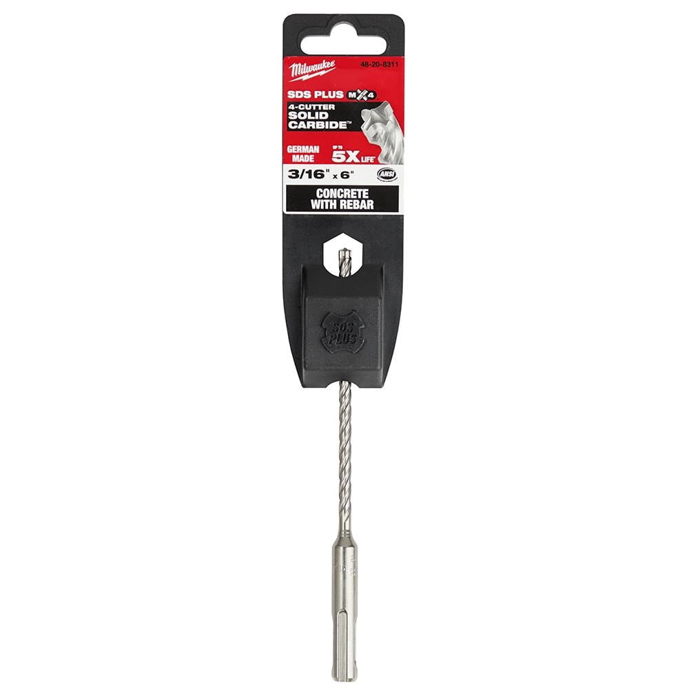 3/16 In. X 6 In. MX4 SDS-Plus Carbide Bit - Walmart.com