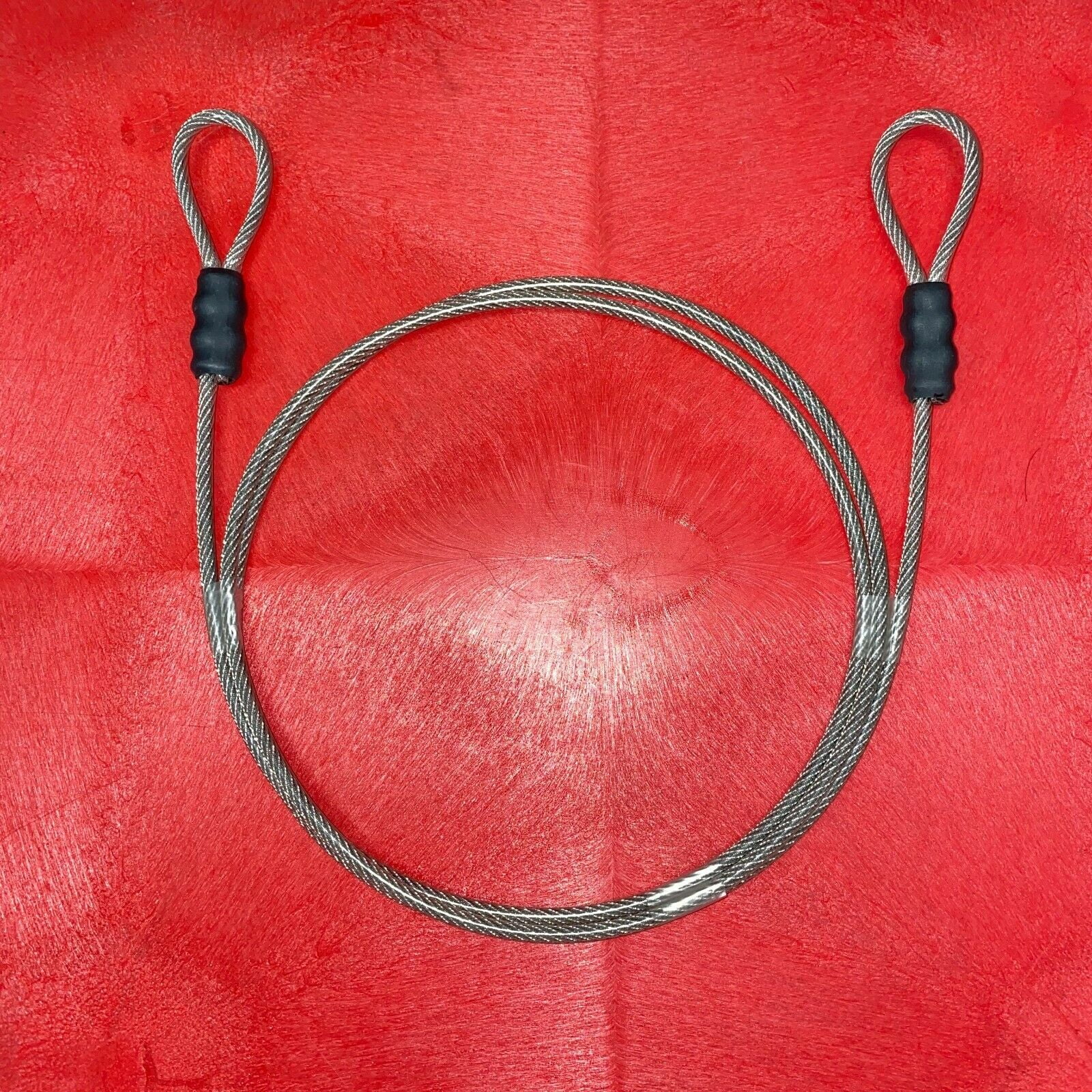 3/16" Stainless Coated Security Cable Safety Lock with Double Loop ...