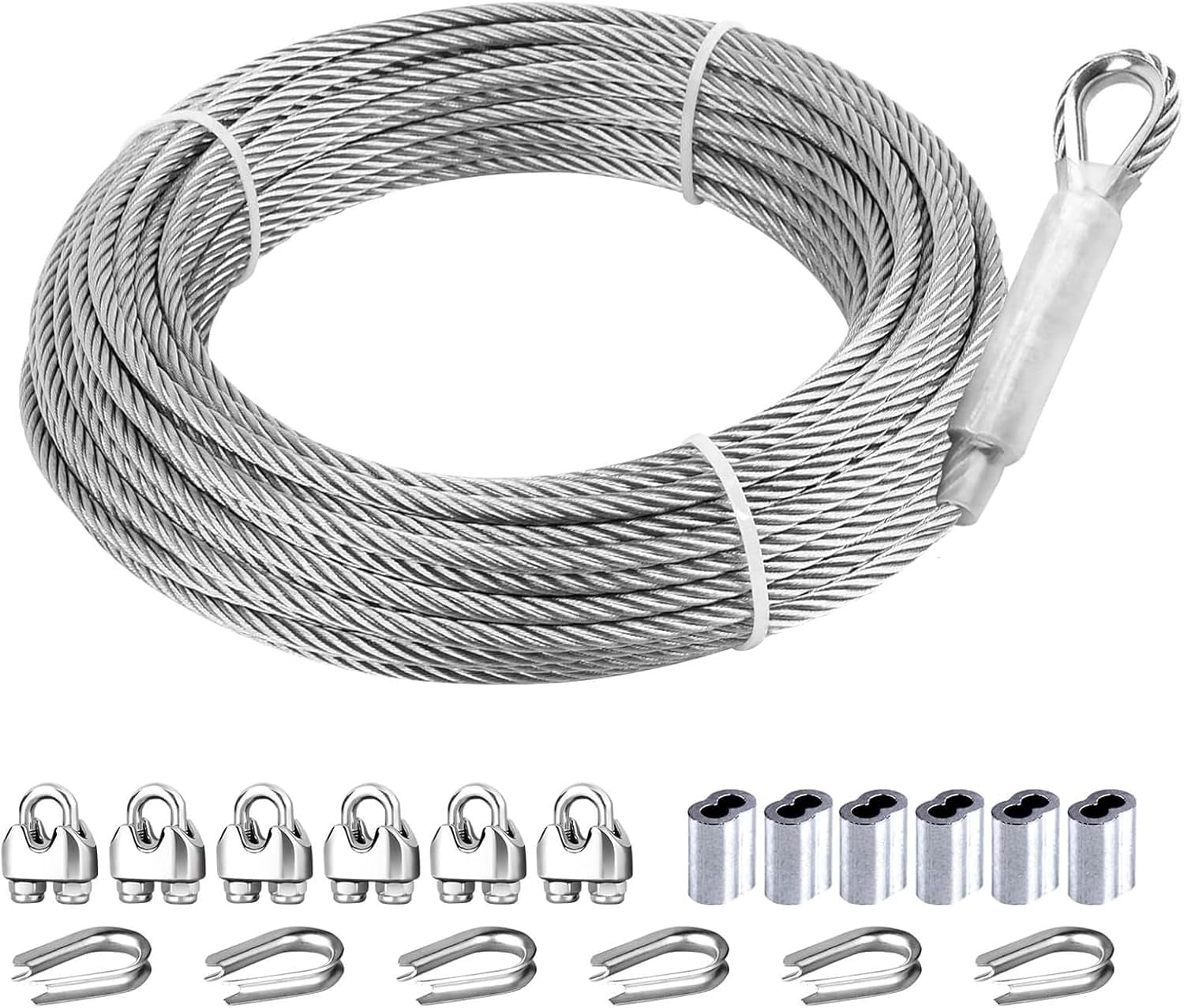 3/16 Stainless Steel Cable, 200ft Wire Rope, 7X 19 Strands, 3700lbs ...