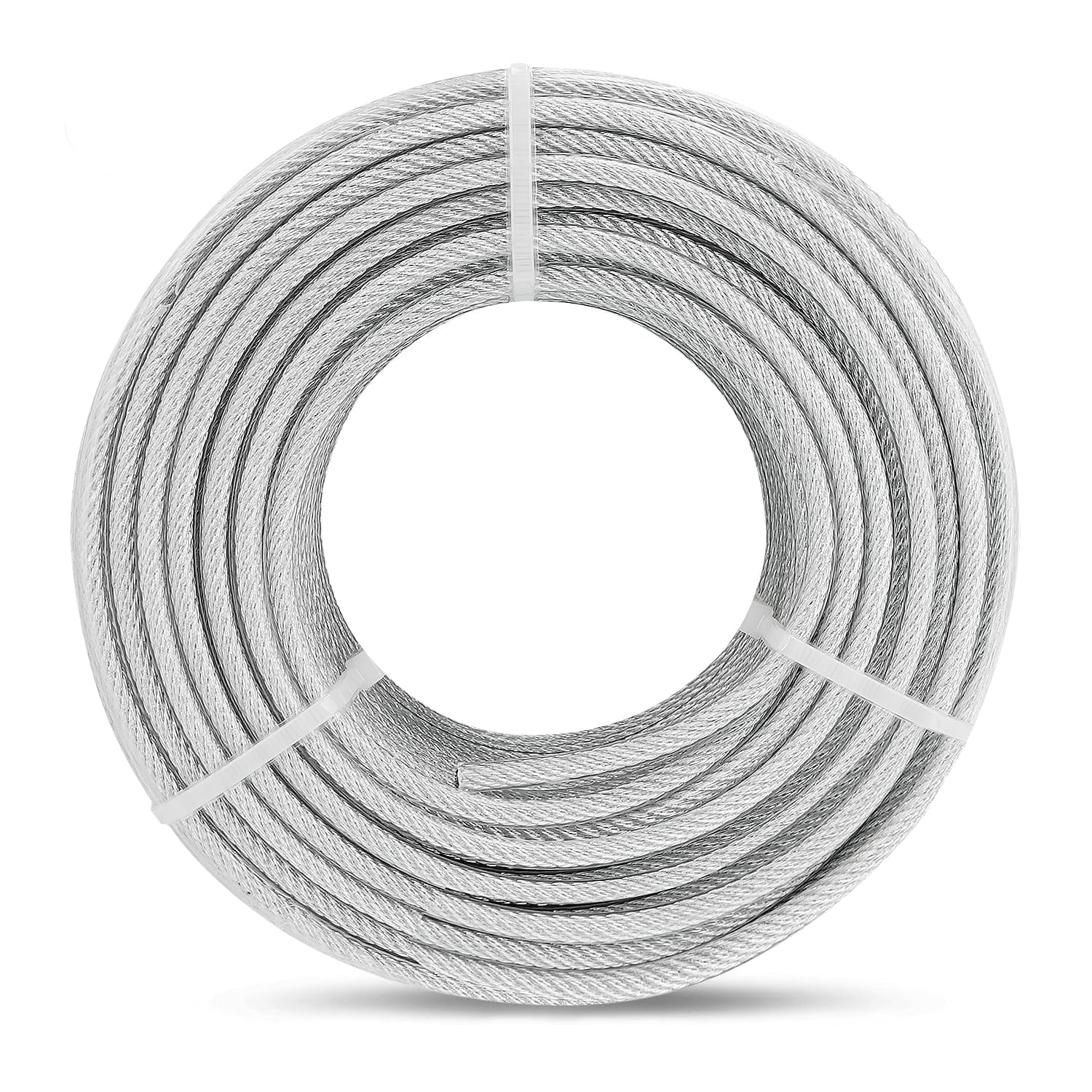3/16" Wire Rope, 50Ft PVC Coated Steel Cable 7×7 Strand Core, Ideal ...