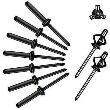 Double Cap Rivet, Natural Brass, Solid Brass-LL (100 sets per bag ...