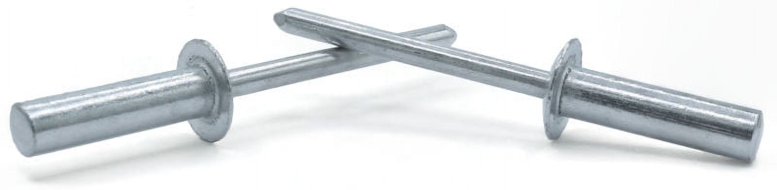 3/16" x .12"-.18" (#63) Closed End Blind Rivets / All Steel / Zinc ...