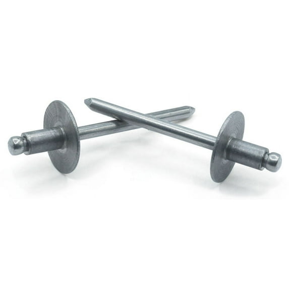 3/16" x .12"-.18" (#63) Large Flange Blind Rivets / Stainless Steel ...