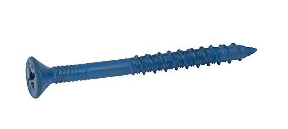 3/16" x 2-1/4" Flat Phillips Concrete Screw with 3 Drill Bits (300 per ...