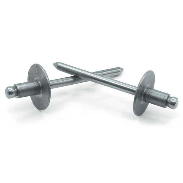 3/16" x .75"-.87" (#614) Large Flange Blind Rivets / Aluminum Body ...