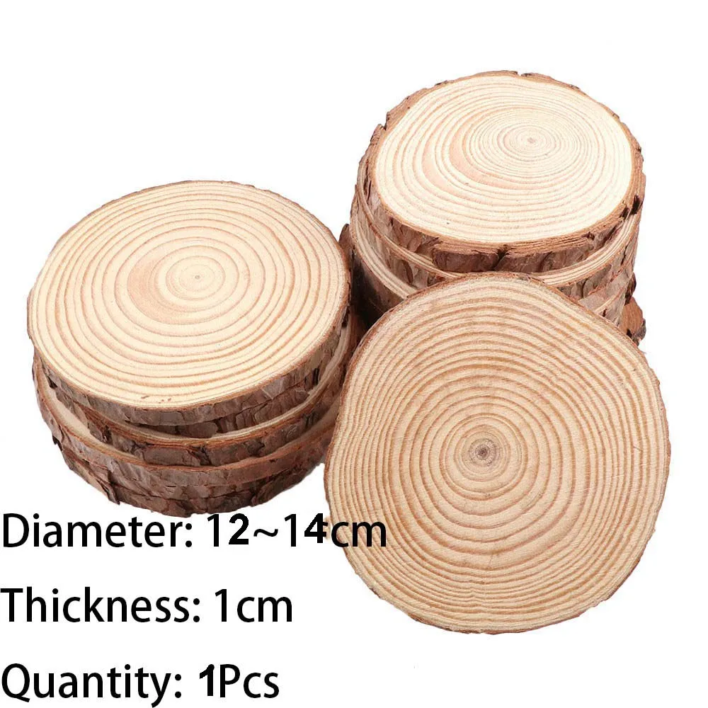 3-16CM Thick Natural Pine Round Unfinished Wood Slices Circles With ...