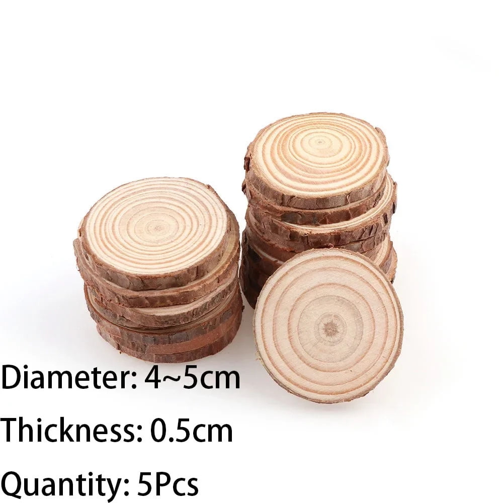 3-16CM Thick Natural Pine Round Unfinished Wood Slices Circles With ...
