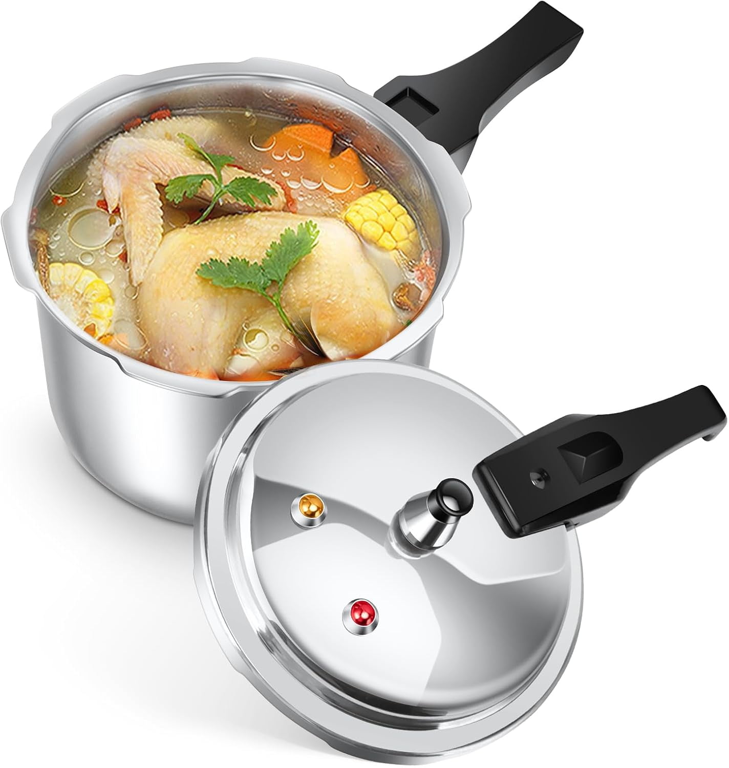 3.17 Quart Aluminum Alloy Pressure Cooker, Small Pressure Cooking Pot ...