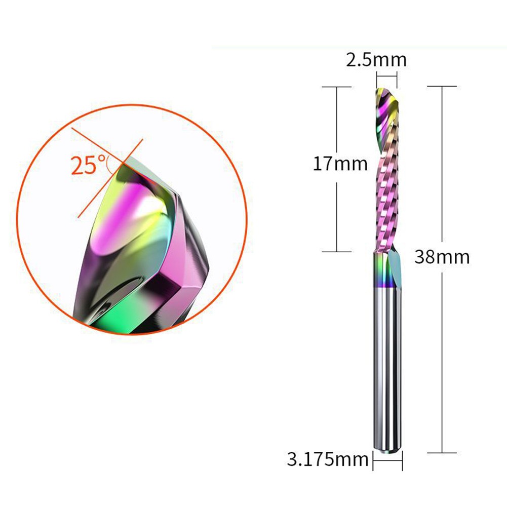 3.175Mm Wood Milling Cutter Up Down Cnc Carbide End Mill Spiral ...