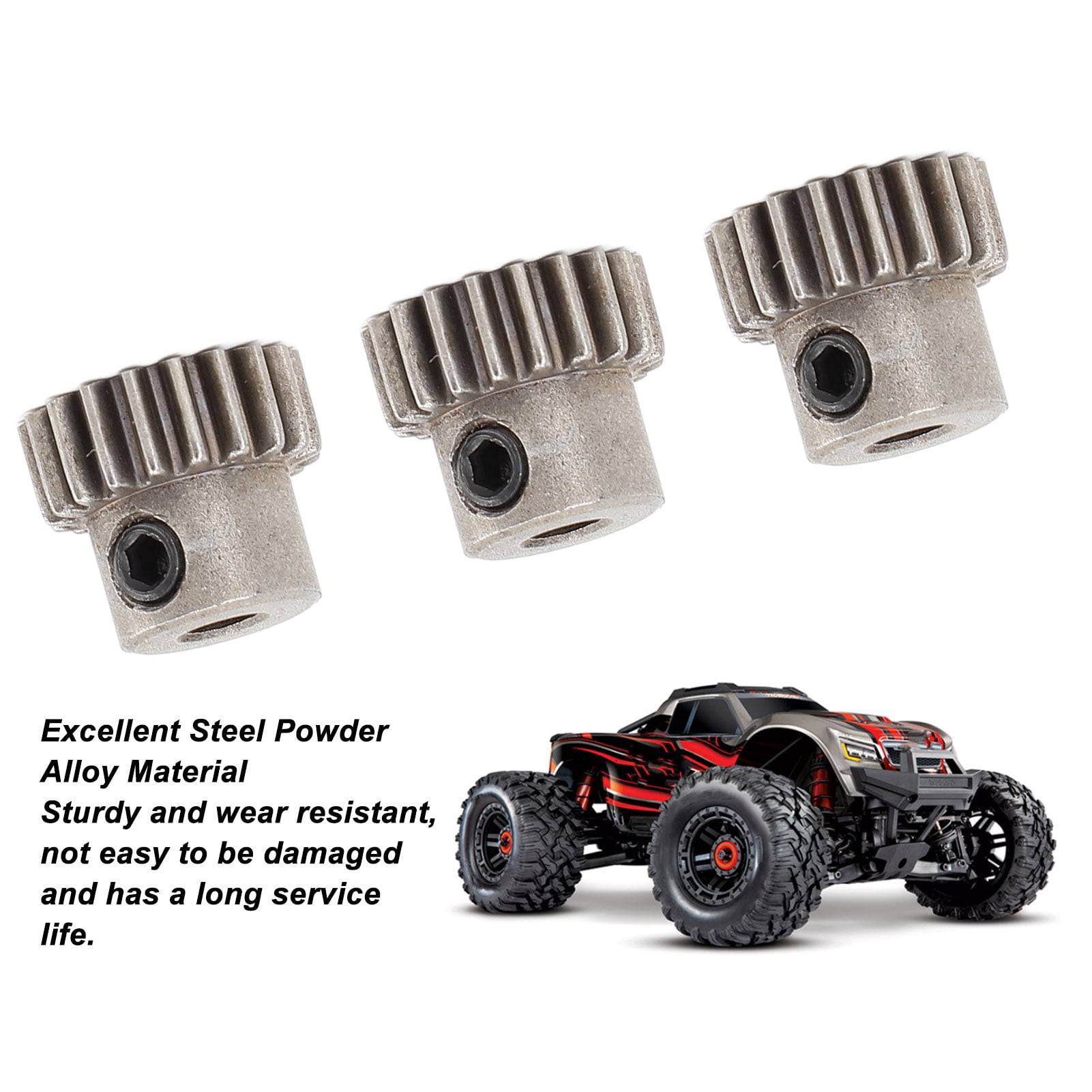 3.175mm RC Gear Set, Steel Powder Alloy, Fits HSP, Axial, Redcat, 3PCS ...
