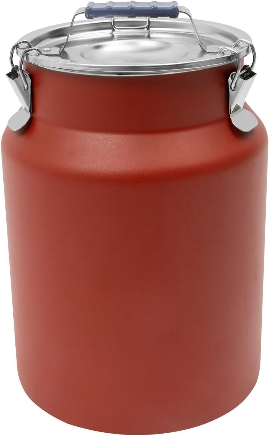 3.17Gal/12L Milk Can, Stainless Steel Wine Milk Bucket with Sealed Lid ...