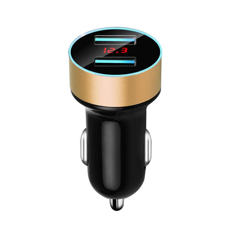 3.1A Dual USB Phone Charger 2 Ports Power Adapter Digital Voltage LCD ...