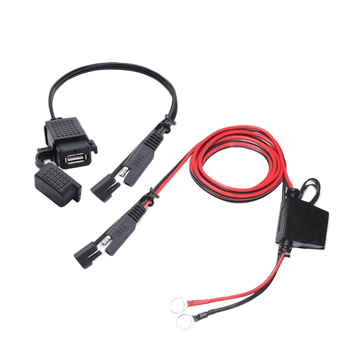 3.1A Motorcycle USB Charger Adapter Kit SAE To USB Adapter Phone GPS ...