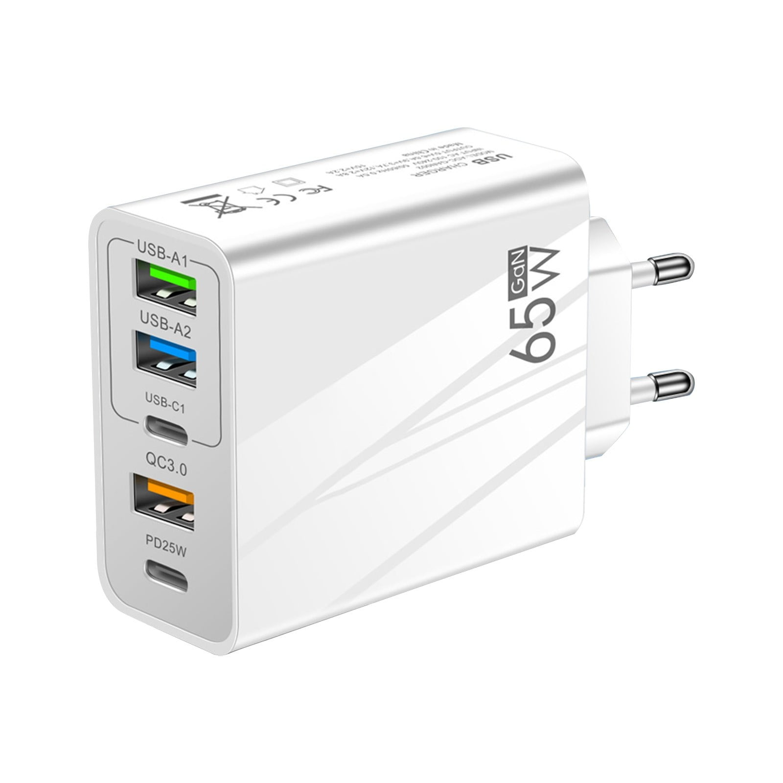 3.1A Type C PD + 3USB Multi Port Travel Chargers 65W Fast Charging For ...