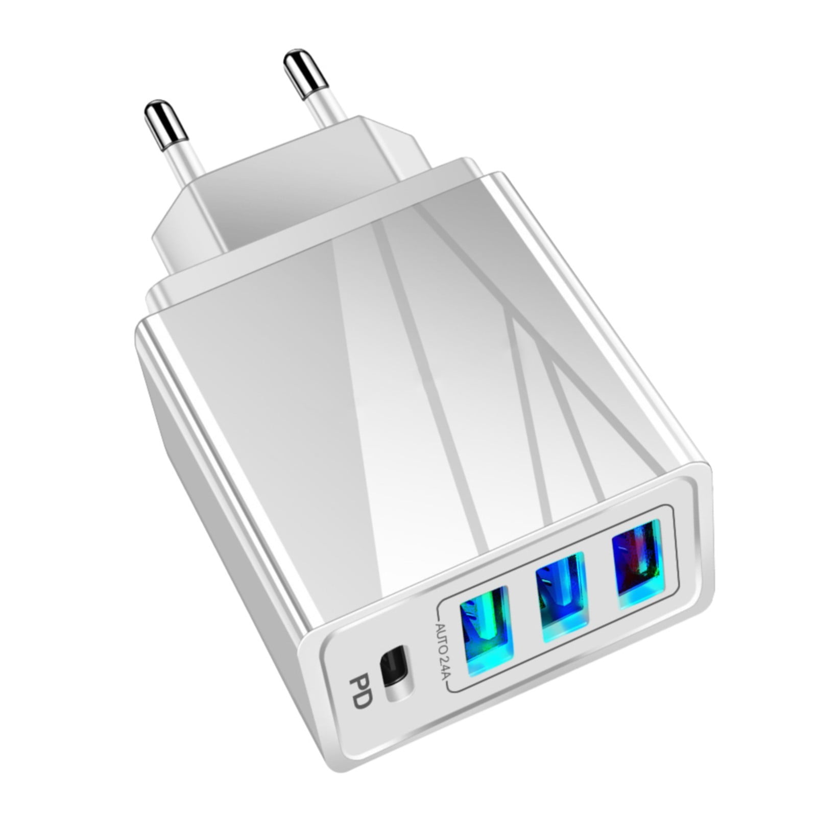 3.1A USB C Charger 4 Port USB Wall Charger For Smartphones 3USB + Type ...