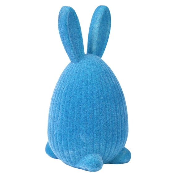 3/1PCS 2026 Flocked Easter Egg Decorations Easter Rabbit Figurine ...