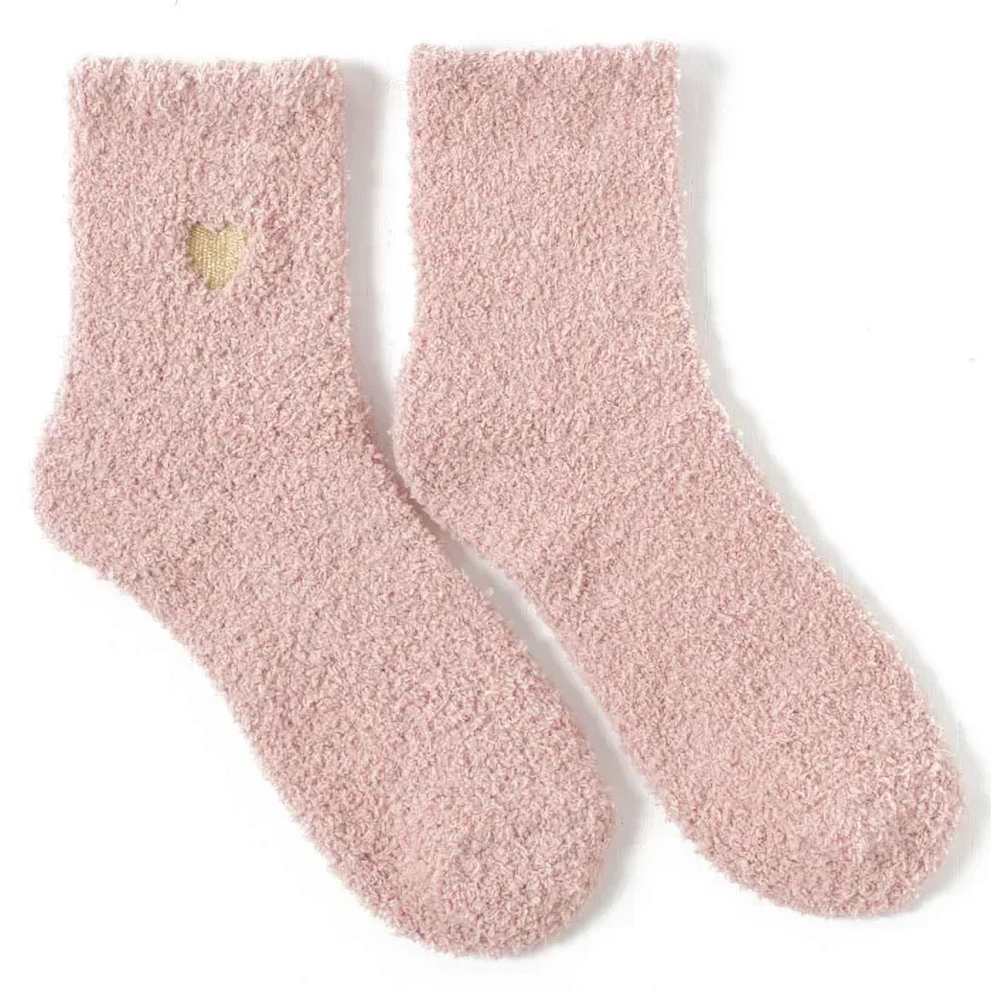 3/1Pairs Thickening Love Printing Socks Women Winter Warm Casual Plush ...