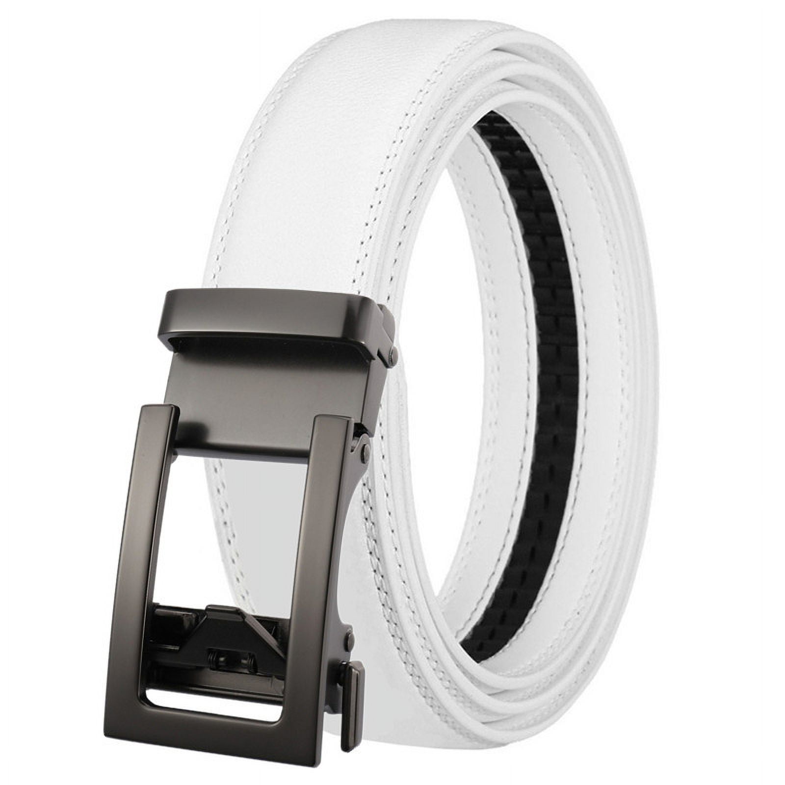 3.1cm Hollow Buckle Men's Leather Belt Automatic Buckle Belt Simple Two ...