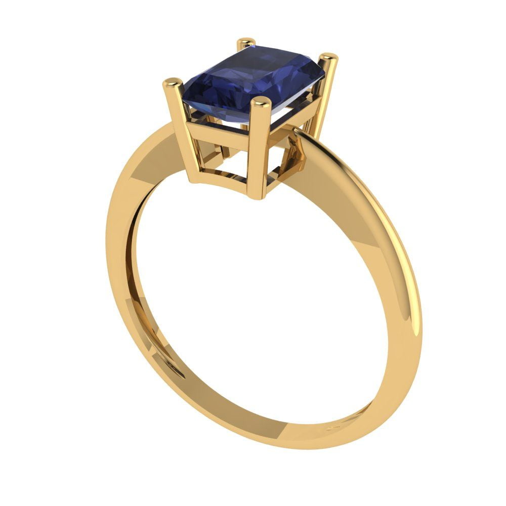 3.1ct Princess Cut Green Crystal 18k Yellow Gold Engraving Statement ...