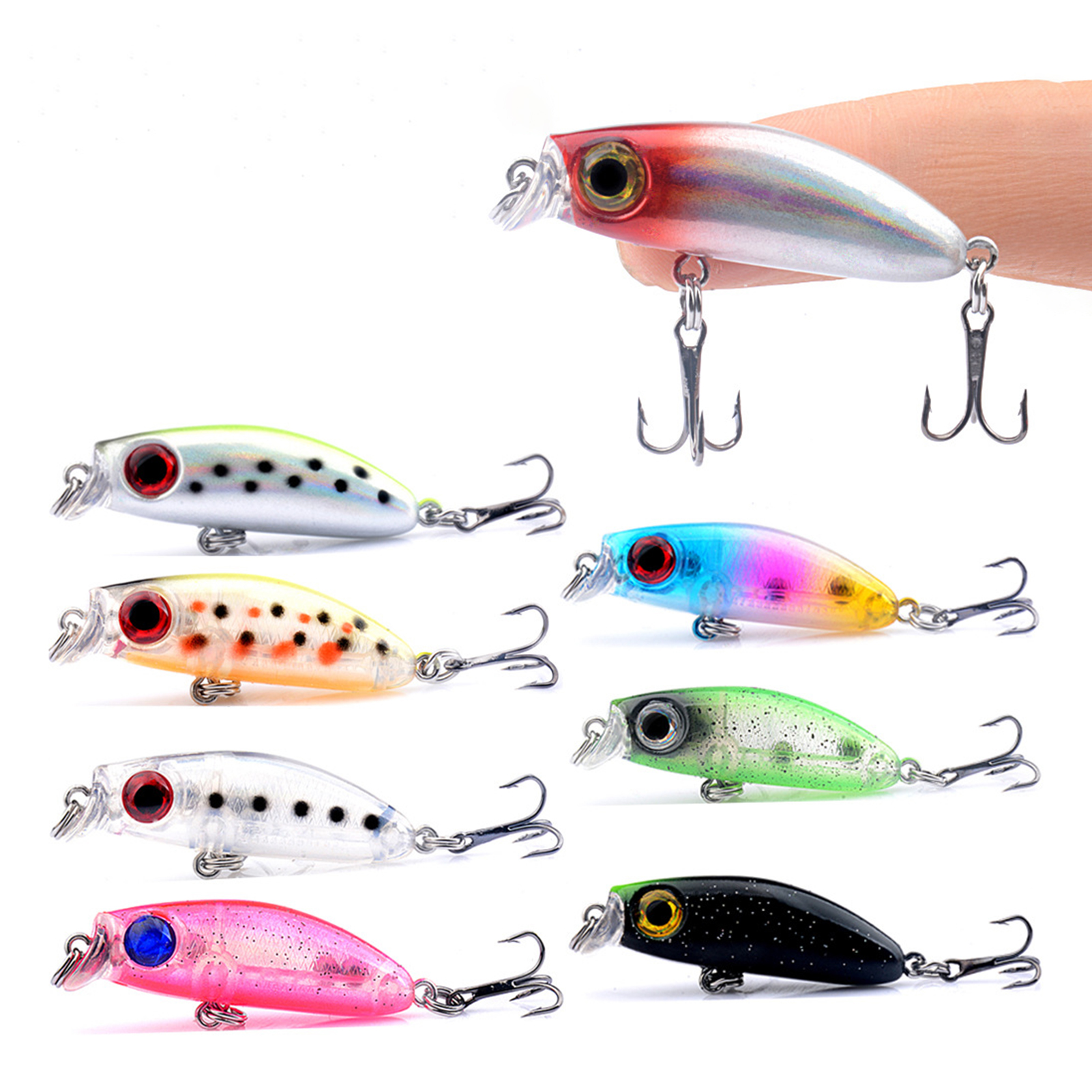 3.1g/3.5cm Fishing Lure Built-in Sequins Simulation Angling One-piece Modeling Bionic Micro ...