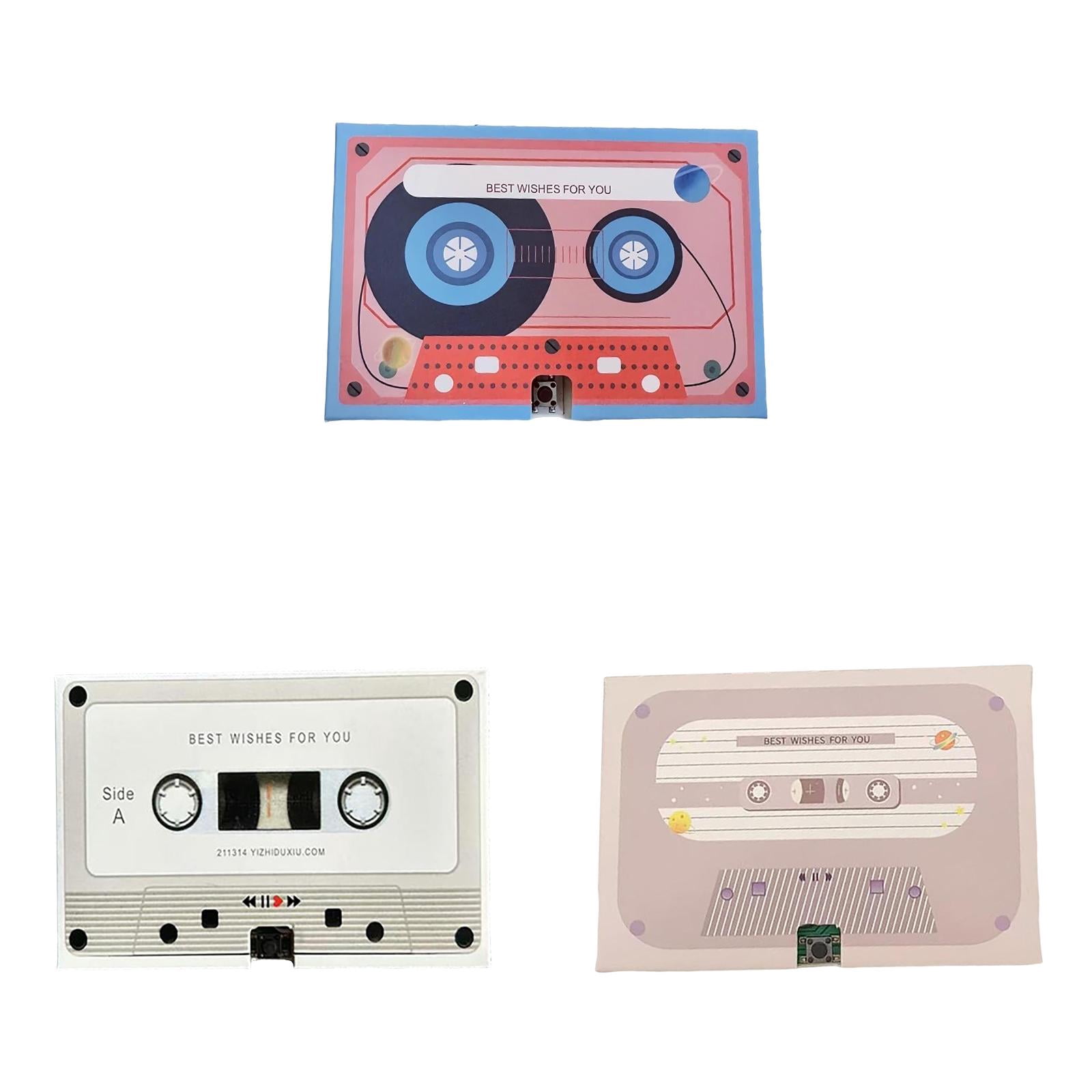 3/1pcs Voice Recordable Greeting Card 60s Message Recorder Cassettes ...