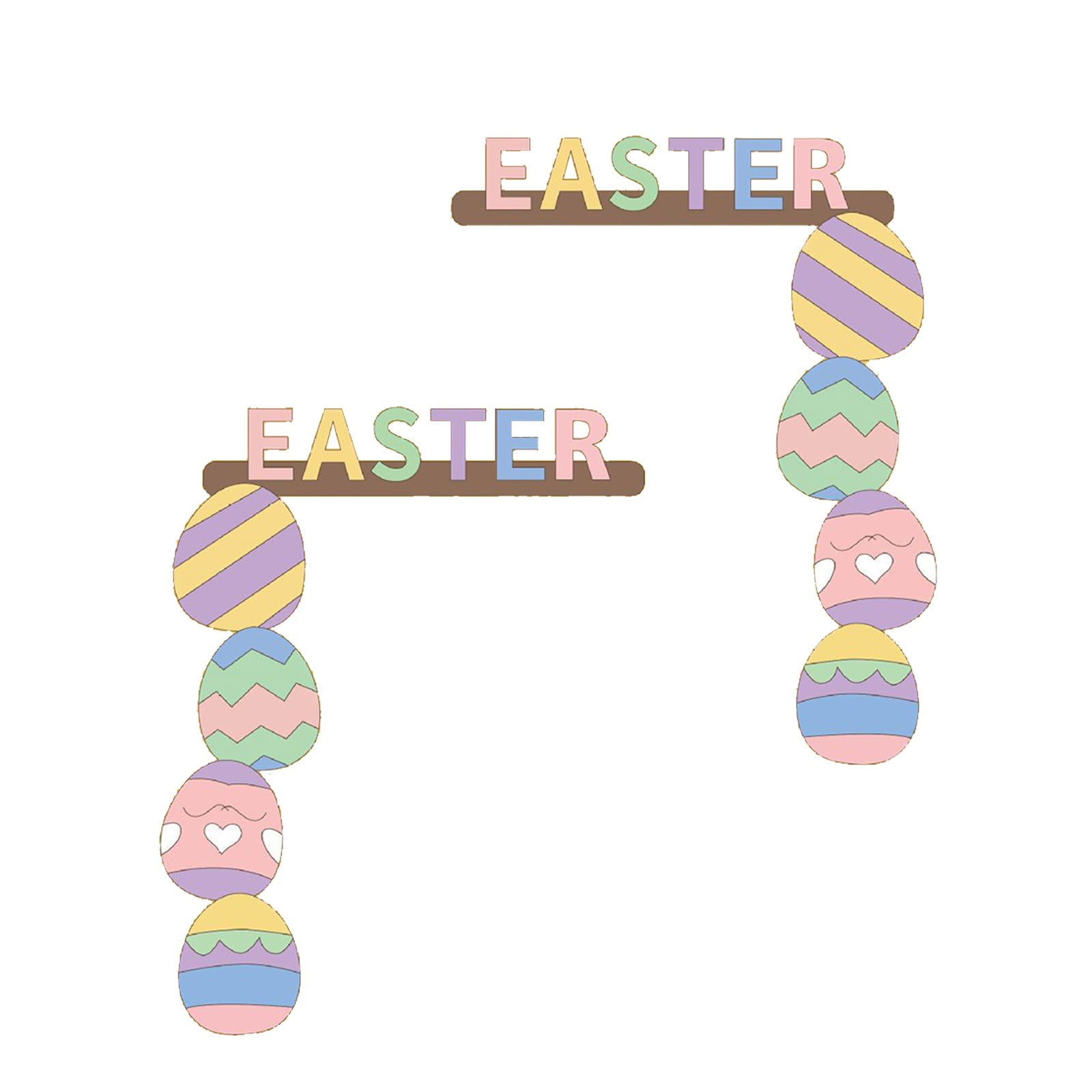 3/2/1 Easter Window Clings Bunny Egg Easter Decoration Window Stickers Reusable Static Holiday ...