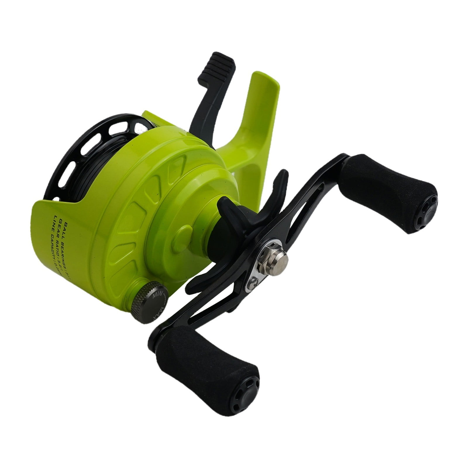 3.2:1 Gear Ratio 3+1 Bearing Inline Ice Fishing Reel with Magnetic Drop ...