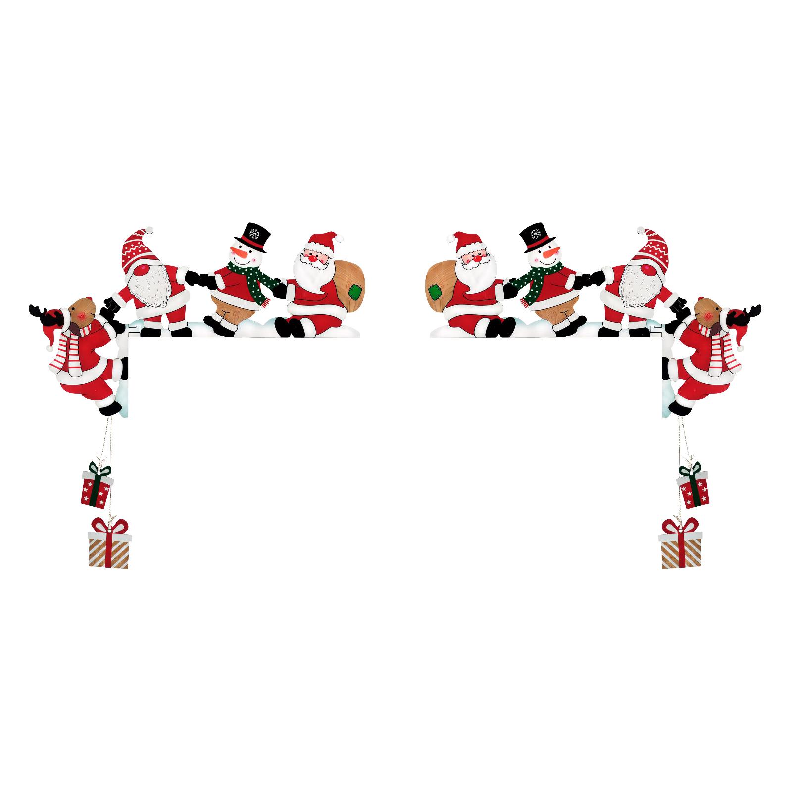 3/2/1 Pcs Christmas Door Frame Decoration Santa , Snowman, Xmas Tree ...