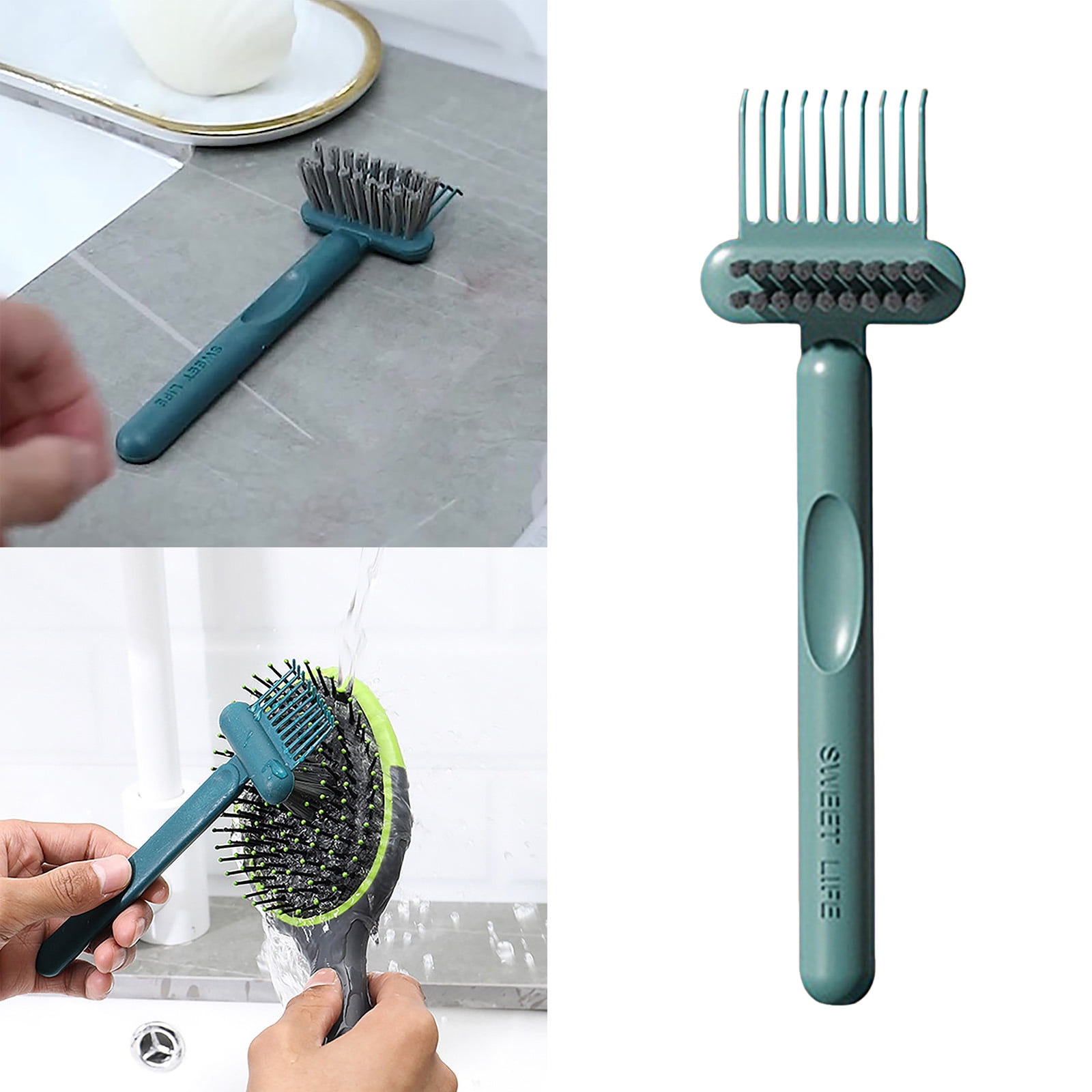 3/2/1 Pieces 2-In-1 Comb Cleaning Tool, Hairbrush Cleaner, Mini Hair ...