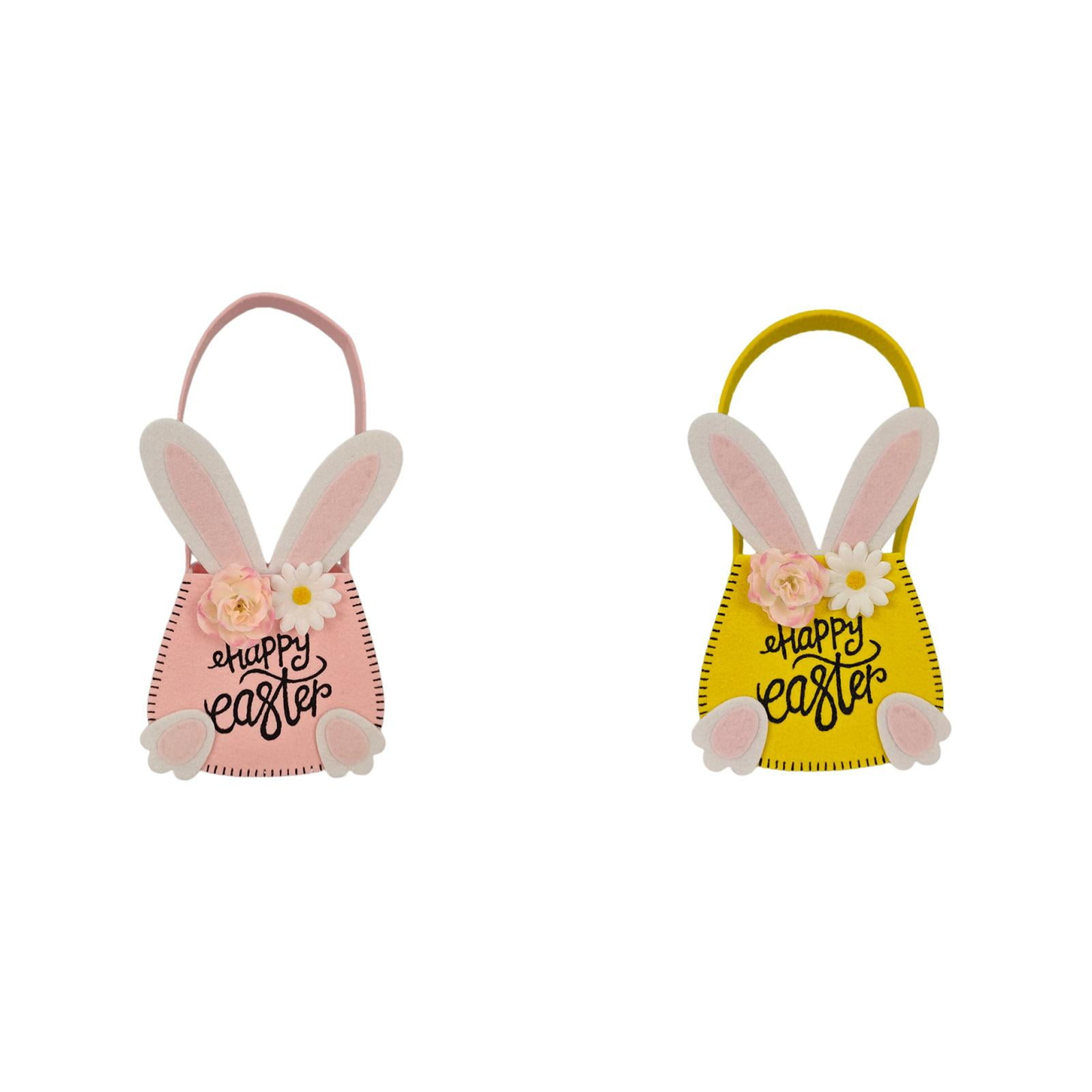 3/2/1 Pieces Easter Canvas Tote Bags Bunny Gift Bags With Handles ...