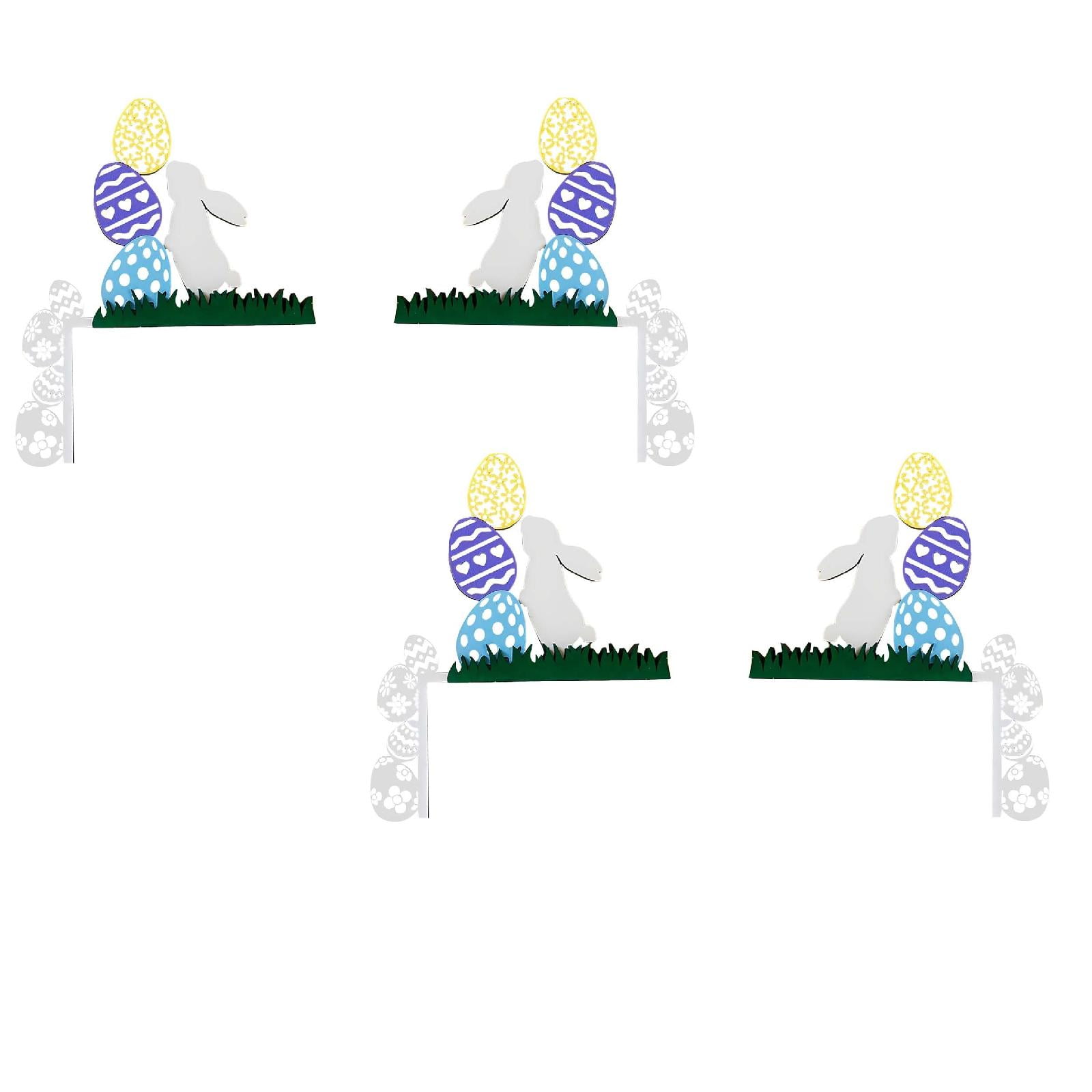 3/2/1 Sets Bunny Door Corner Sign Easter Bunny Door Sitters Wooden Door ...