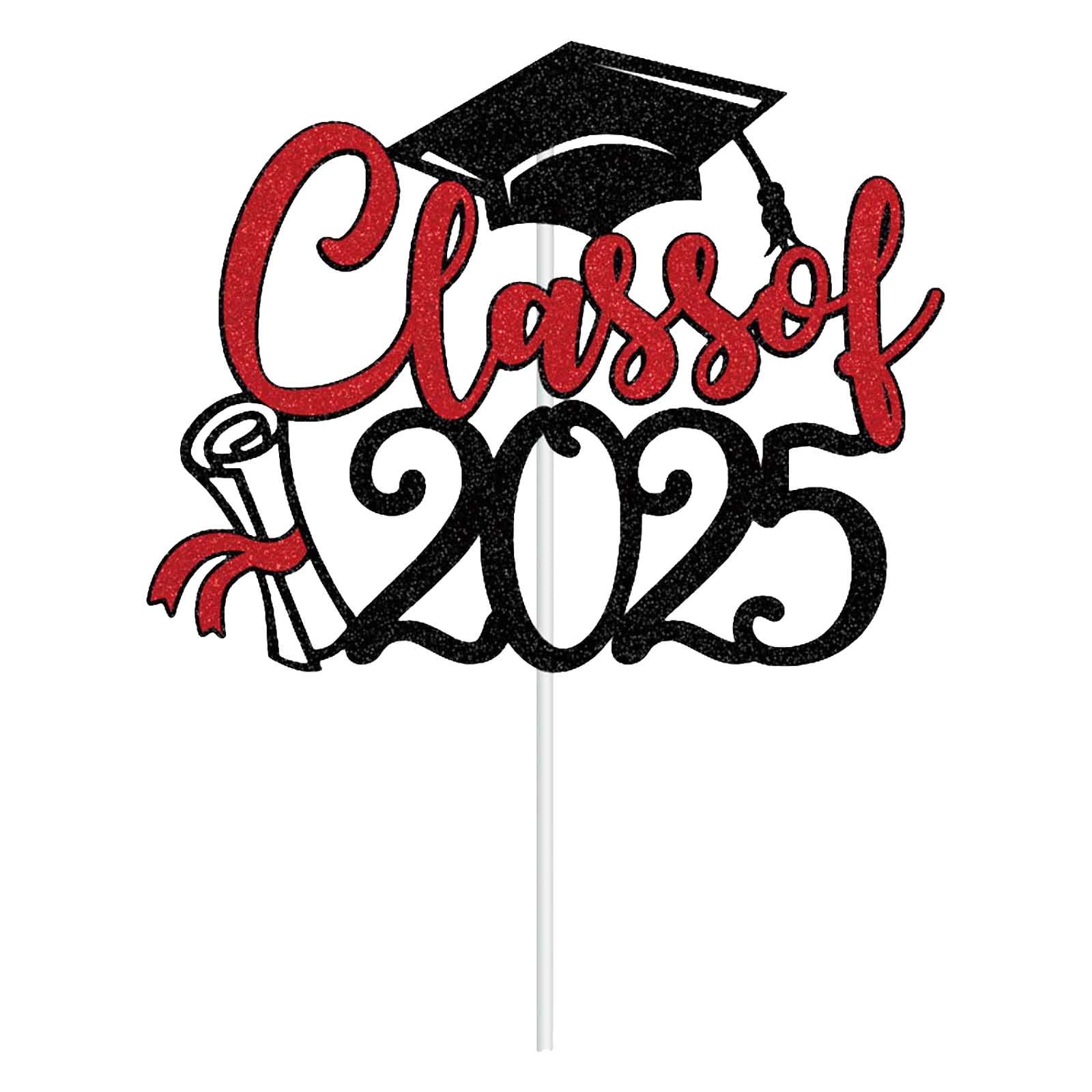 3/2/1 Sets Graduation Decorations Class Of 2025 Table Vase Card Decor ...