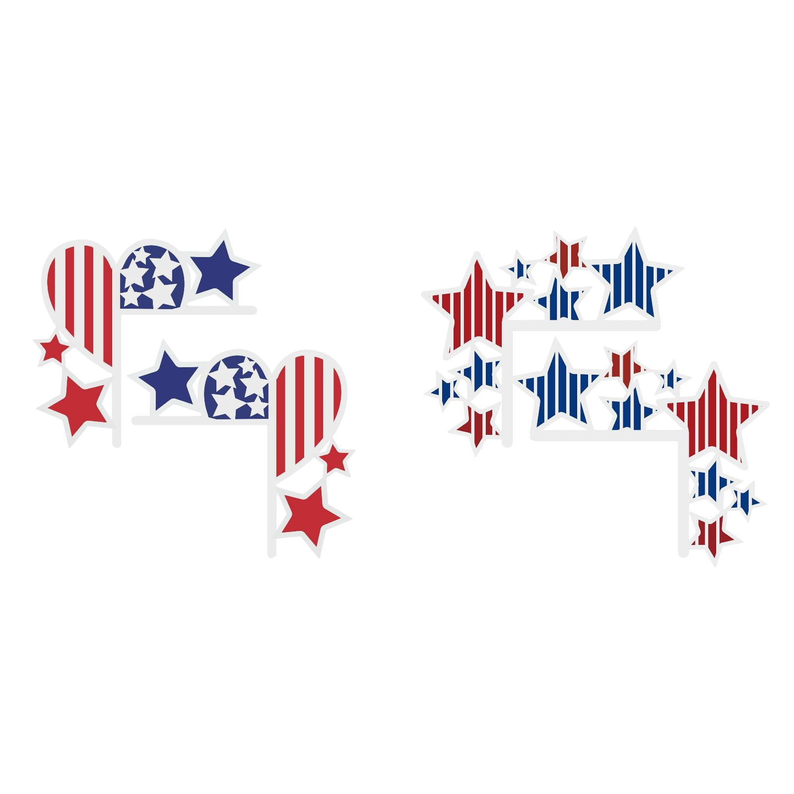 3/2/1 Sets Independence Day Door Corner Decoration Stickers Set ...