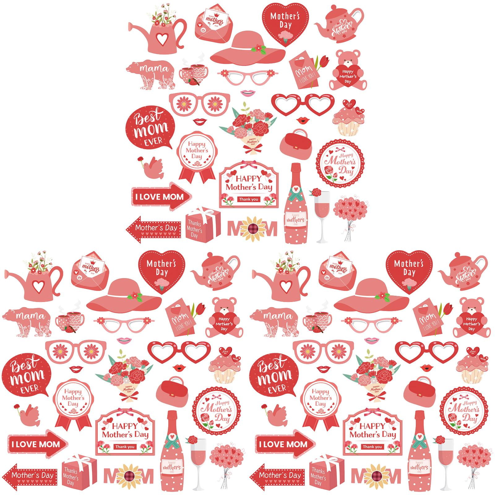 3/2/1 Sets Mother'S Day Photo Booth Props Birthday Photography Posing ...