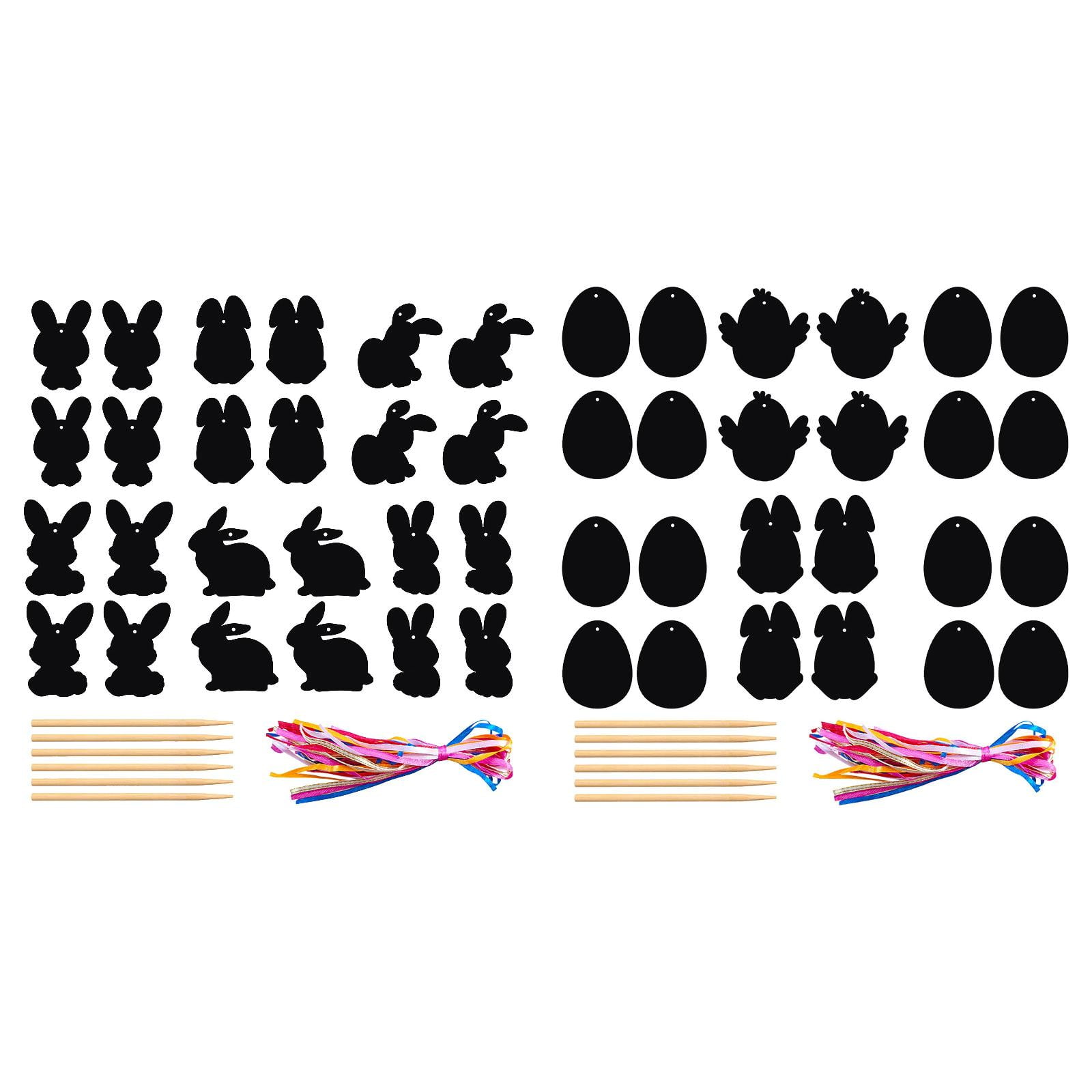 3/2/1 Sets Scratch Paper Easter Scratch Craft Art Easter Day Ornaments ...