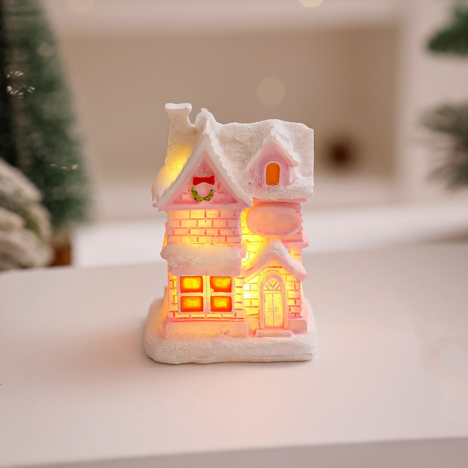 3/2/1PCS Christmas Mini SnowHouse 2025, Cottage, Lighted Town, Tiny ...