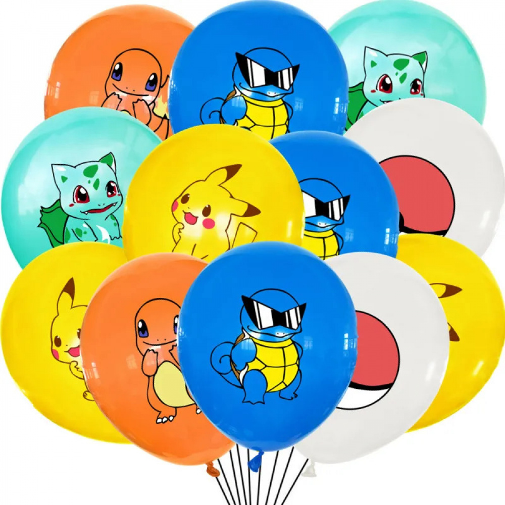 3/2/1Pack pokemon Latex Balloons Birthday Party Supplies Cartoon ...