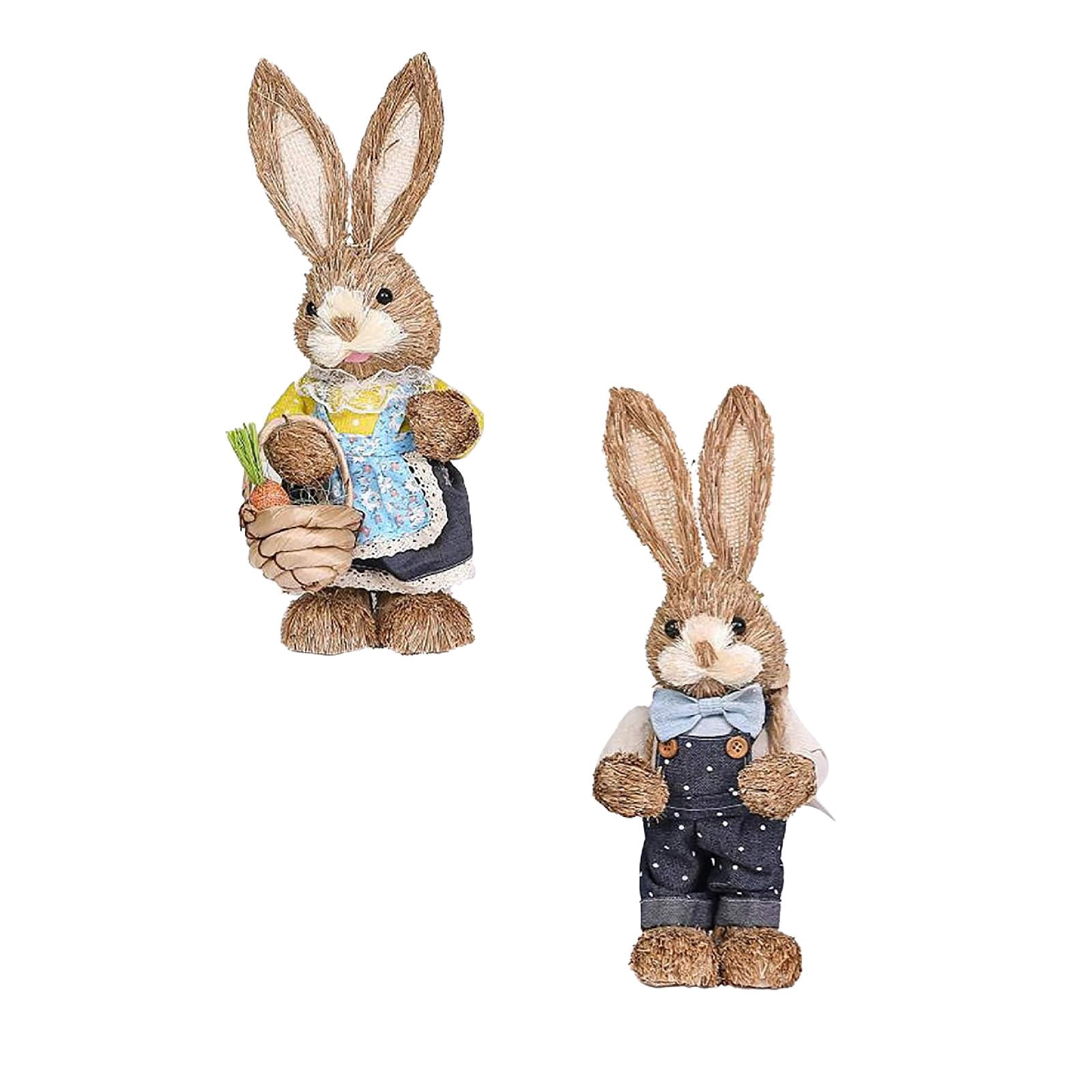3/2/1Pcs Easter Bunny Decor 12.6inch Rabbit Statue With Carrots Outdoor ...