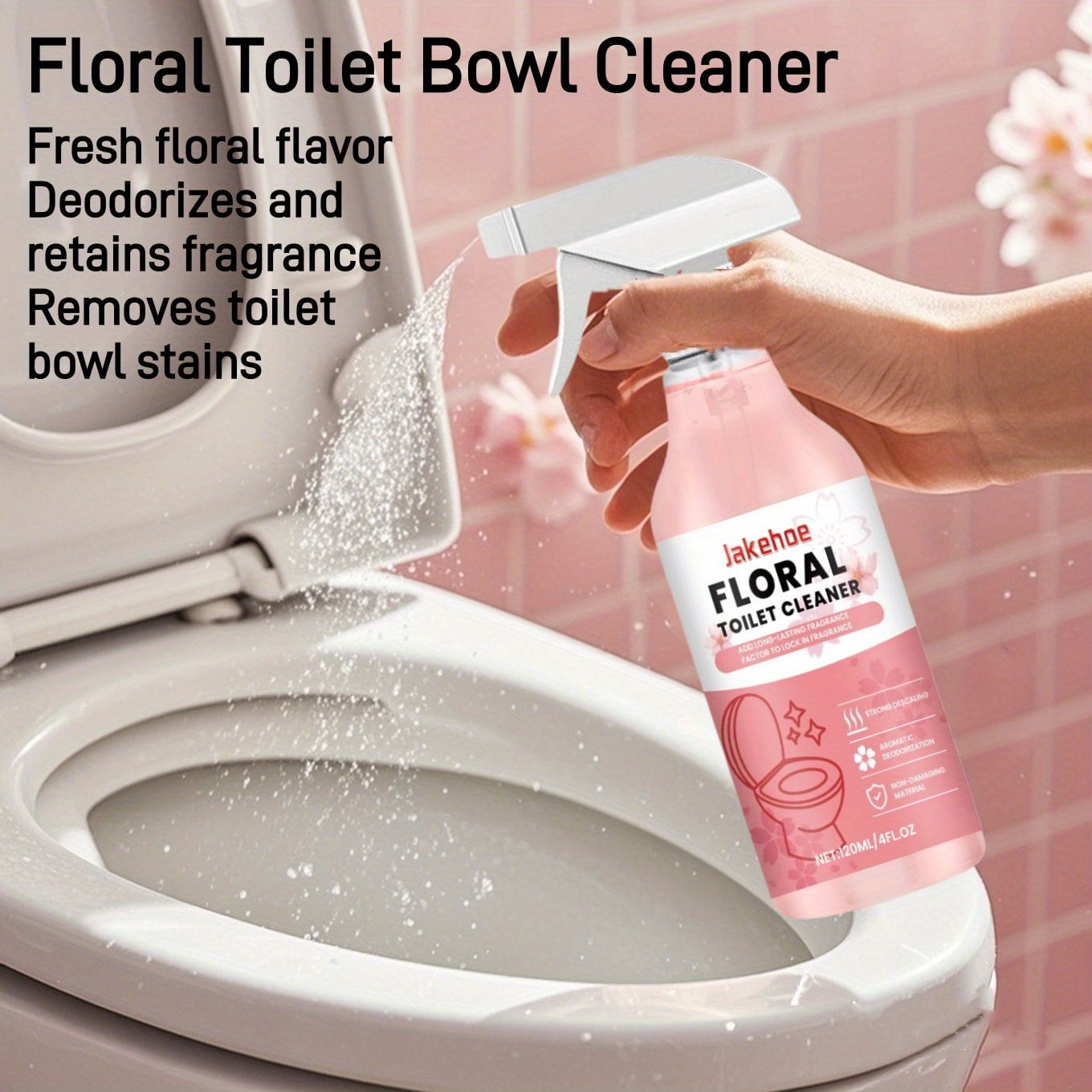 3/2/1pc Flower Scented Toilet Bowl Cleaner Toilet Stain Remover Cherry ...