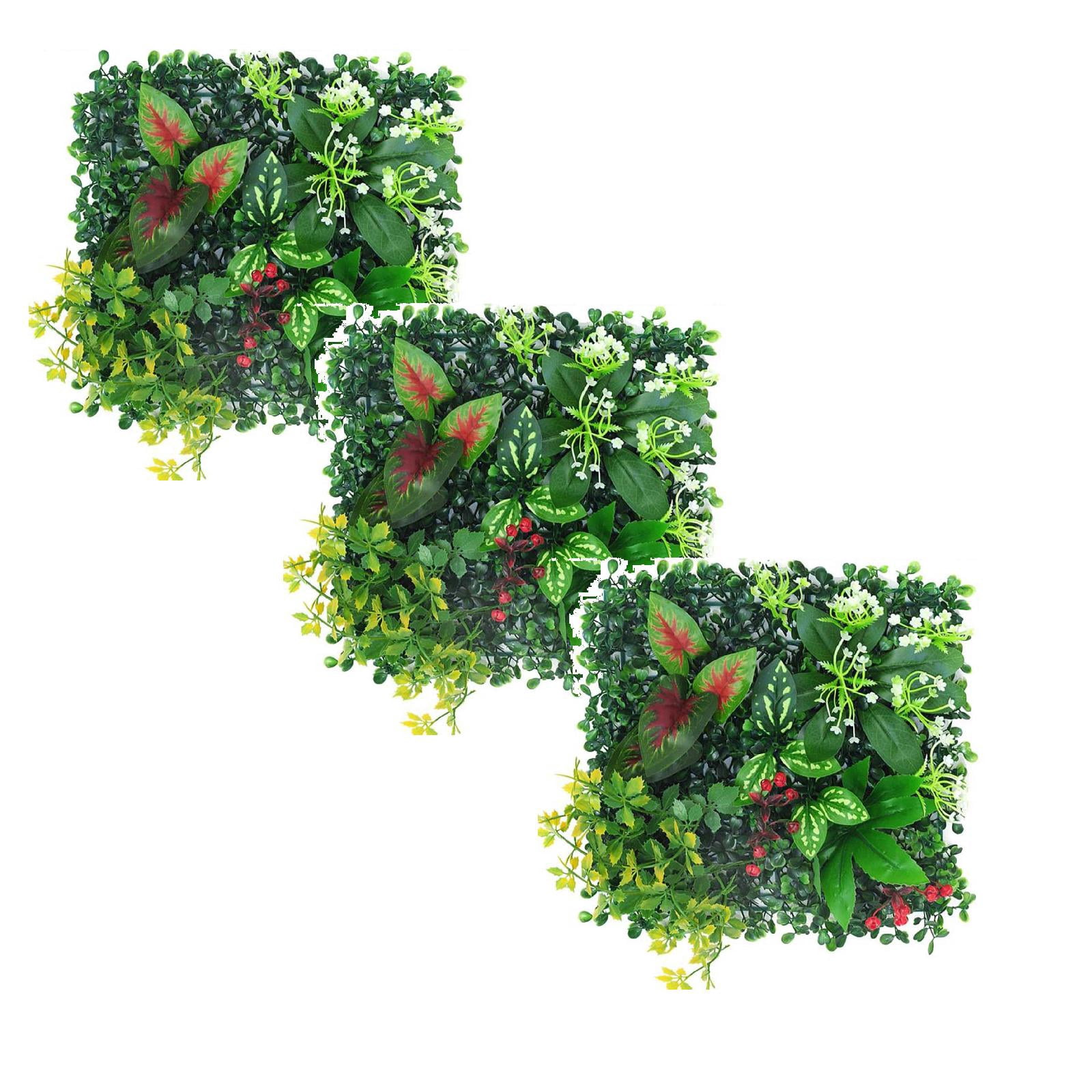 3/2/1pcs Artificial Plant Wall Panels Topiary Hedge Plant Privacy Hedge ...